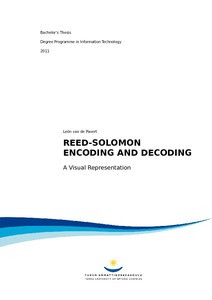 Reed-Solomon encoding and decoding : a visual representation - Theseus